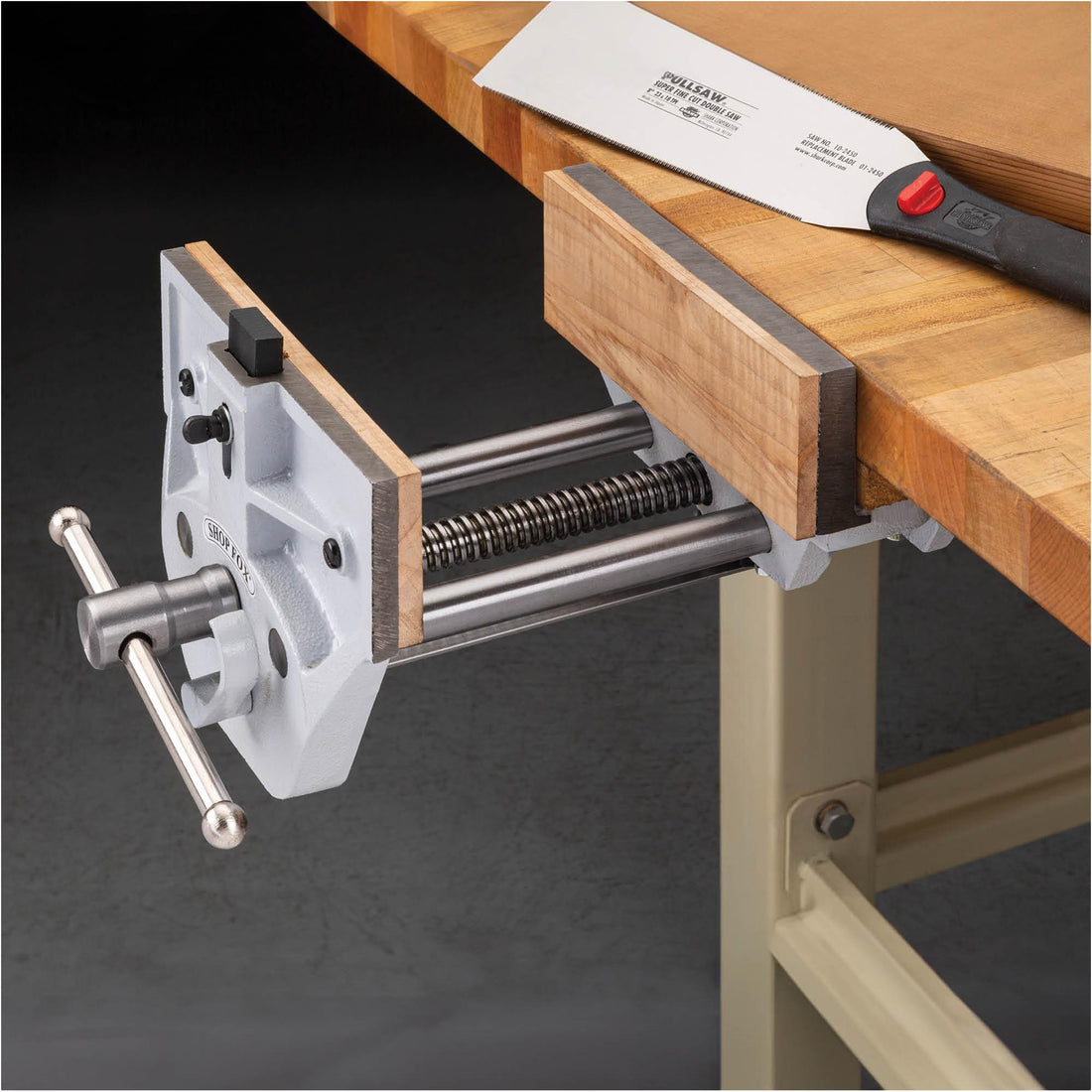 9" Quick Release Vise Under Bench Mount Cast Iron Woodworking Table ...