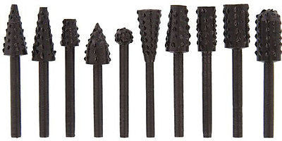 Mini Round Rotary Rasp Bit Set for Wood Carving with 1/8" Shank for Dr ...