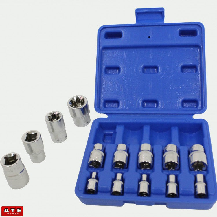 14 PC Female Esocket Inverted Socket Wrench Tork Tool Set – JABETC