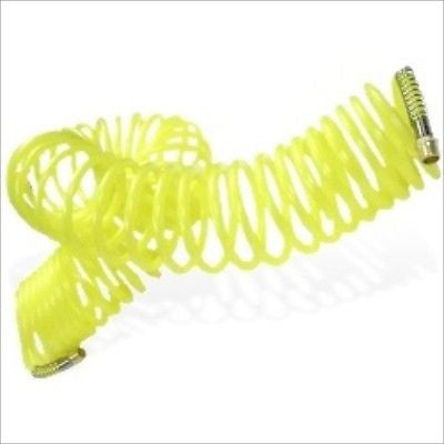 50 Foot Yellow Coil Coiled Air Hose Recoil Pneumatic – JABETC