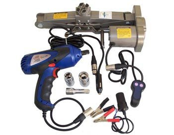 12V Power Car Auto Truck Tire Changing Jack Impact Wrench Tool Kit Set ...