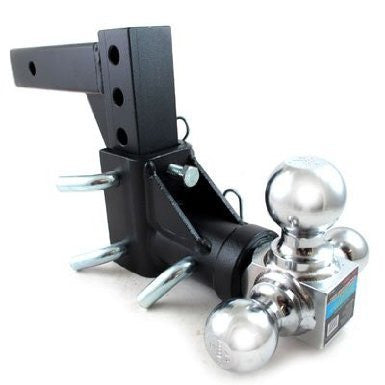 Adjustable Swivel Spinning 3 Triple Trailer Ball Tow Hitch Mount Recei ...