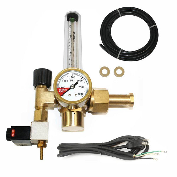 CO2 Flowmeter Regulator with Solenoid Valve C02 Flow Meter Hydroponics